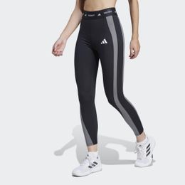 Trainingstights adidas Performance "TF CB 7/8", Damen, Gr. XS, N-Gr, schwarz (schwarz, grau four), Obermaterial: 73% Polyester, 27% Elasthan, 7/8-Länge, Hosen