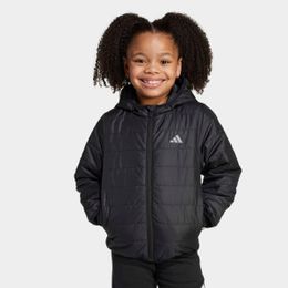 Outdoorjacke adidas Sportswear "LK ESS LPAD JKT", Kinder, Gr. 110, schwarz (schwarz, reflective silber), Obermaterial: 100% Polyester, Jacken