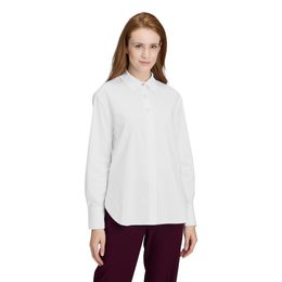 BETTY & CO Longbluse BETTY & CO "Damen Longbluse langarm", Damen, Gr. 44, weiß, Obermaterial: 70% Baumwolle, 27% Polyester, 3% Elasthan., gerade normal, Blusen