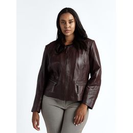 Bikerjacke JCC "731-II", Damen, Gr. 46, rot (oxblood), Obermaterial: 100% Leder Schaf; Futter: 100% Baumwolle; Ärmelfutter: 100% Polyester, Jacken