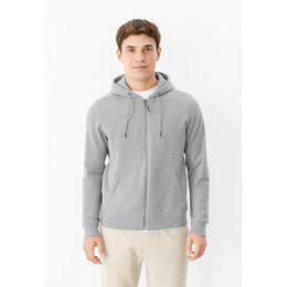 Kapuzensweatjacke INDICODE "INPonto", Herren, Gr. L, grau (lt grau mix), Sweatware, Obermaterial: 60% Baumwolle, 40% Polyester, unifarben, regular fit normal, ohne Ausschnitt, Rippbündchen, Sweatjacken