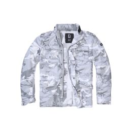Allwetterjacke Brandit "Brandit Herren Britannia Winter Jacket", Herren, Gr. S, grau (blizzard camo), 100% Baumwolle, mehrfarbig, normal, amerikanischer Ausschnitt, Jacken