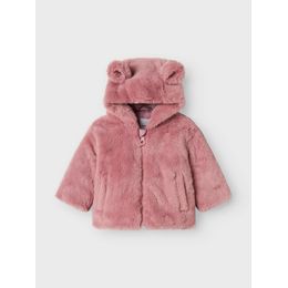 Winterjacke name it "NBFMILA JACKET HOOD PB", Mädchen, Gr. 68, lila (lilas), Web, Obermaterial: 100% Polyester, unifarben, regular fit normal, Jacken