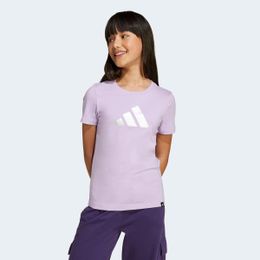 T-Shirt adidas Sportswear "JG GLAM T", Kinder, Gr. 134, powder plum, Obermaterial: 100% Baumwolle, Sportlich, Shirts