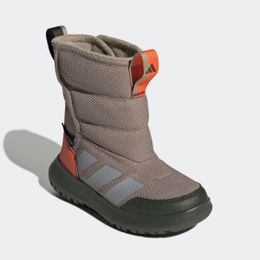 Winterstiefel adidas Sportswear "WINTERPLAY E KIDS", Damen, Gr. 35, blanch cargo, matte silber, semi impact orange, Textil, Schuhe, Winterschuhe, Winterboots, Snowboots