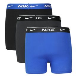 Boxershorts Nike Sportswear "EVERYDAY COTTON 3PK BOXER BRIEF für Kinder", Kinder, Gr. S (128/134), blau (blau, anthrazit, schwarz), Single Jersey, Obermaterial: 95% Baumwolle, 5% Elasthan, Unterhosen, für Kinder