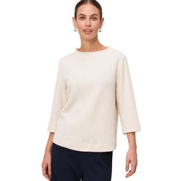 Zero Damen Sweatshirt "Damen Sweatshirt mit Strukturmuster"eggnog, Gr. 34, unifarben, Sweatware, Obermaterial: 66% Polyester, 30% Baumwolle, 4%