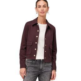Jackenblazer Zero "Damen Twill-Blazer mit Klappentaschen", Damen, Gr. 40, grün (palazzo), Twill, Obermaterial: 90% Polyester, 5% Elastan, 4% Viskose, 1% Wolle. Ärmelfutter: ohne Futter., unifarben, figurbetont normal, eng, Blazer, Knopfleiste