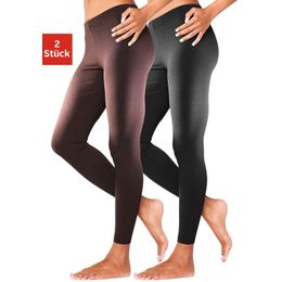 Vivance Damen Leggings braun, schwarz Gr&ouml;&szlig;e 40/42