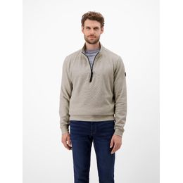 Sweatshirt Lerros "Lerros Unifarbener Sweattroyer für Herren", Herren, Gr. L, sanftes weiß, 90% Baumwolle, 10% Polyester, Sweatshirts