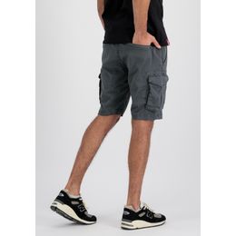 Sweatshorts Alpha Industries "Cotton Twill Jogger Short", Herren, Gr. L, Normalgrößen, grau (vintage grau), Obermaterial: 98% Baumwolle, 2% Elastan, Hosen