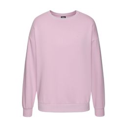 Sweater Buffalo, Damen, Gr. 32/34, pink, Sweatware, Obermaterial: 60% Baumwolle, 40% Polyester, bedruckt, unifarben, normal hüftlang, Rundhals, Rippbündchen, Sweatshirts, mit toller Stickerei auf der Rückseite