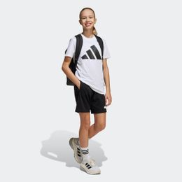 Trainingsanzug adidas Sportswear "J BL T-SET", Kinder, Gr. 128, schwarz-weiß (weiß, schwarz), Obermaterial: 100% Baumwolle. Obermaterial Hose: 70% Baumwolle, 30% Polyester, Sportanzüge