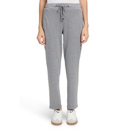 BETTY & CO Stretch-Hose BETTY & CO "Damen Stretch-Hose mit Nadelstreifen", Damen, Gr. 36, Normalgrößen, grau (grau melange), Obermaterial: 66% Polyester, 32% Viskose, 2% Elasthan., figurbetont 7/8-Länge, Hosen