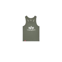 Muscleshirt Alpha Industries "Basic Tank BL BB", Herren, Gr. L, grün (schwarz olive), Obermaterial: 100% Baumwolle, Shirts