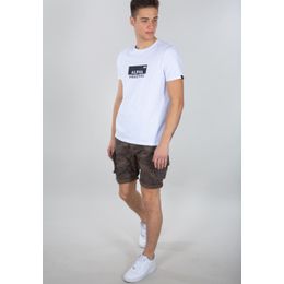Shorts Alpha Industries "Crew Short Camo", Herren, Gr. 30, Normalgrößen, grün (schwarz olive camo), Obermaterial: 98% Baumwolle, 2% Elastan, Hosen