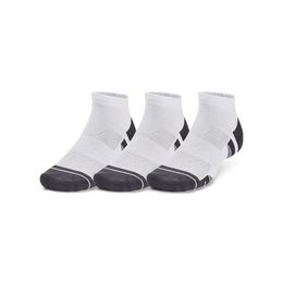Sneakersocken Under Armour "UA Performance Tech 3pk Low", Herren, Gr. M (36,5/41,5), weiß, Obermaterial: 98% Polyester, 2% Elasthan, Socken