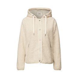 Street One Teddyjacke mit abnehmbarer Kapuze - Damen - Gr. 38 - beige