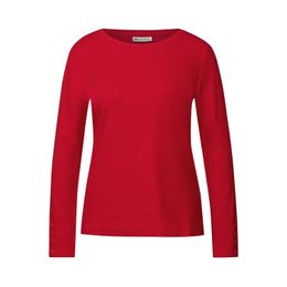 Street One Rippshirt - Damen - Gr. 42 - rot