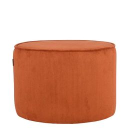 Pharao24.de Cord Pouf in Rostfarben Retrostil