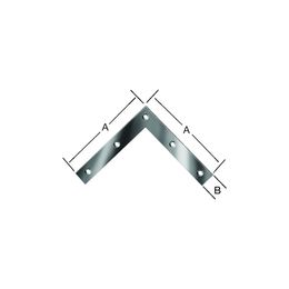 Vormann T&uuml;r-Eckwinkel L 120 x H 120mm Enden gerade Stahl verzinkt (000187120Z)