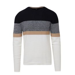 Koroshi Strickpullover Herren Gr&ouml;&szlig;e XXL camel / navy / graumeliert / offwhite