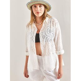 Bianco Lucci Bluse Damen Gr&ouml;&szlig;e S wei&szlig;