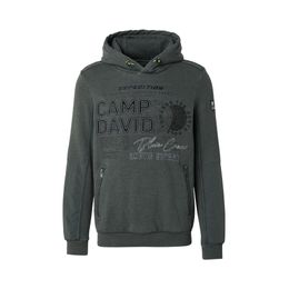 CAMP DAVID Sweatshirt Herren Gr&ouml;&szlig;e L dunkelgr&uuml;n / schwarz / wei&szlig;