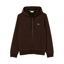 Lacoste Zip-Up Hoodie male Brown size XXL