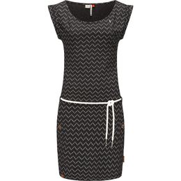 Ragwear Kleid 'Tag Zig Zag' Damen Größe 38 schwarz / weiß