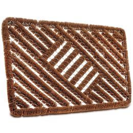 NYVI Fu&szlig;matte Grid - Rutschfest, Wetterfest, Hygienisch, f&uuml;r Innen und Au&szlig;en Farbe:Natur;Gr&ouml;&szlig;e:40x60 cm