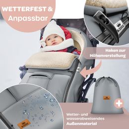 Kidiz® Babyfußsack Baby Fußsack Winterfußsack Babyschale mit Reißverschluss Kuschelsack Babydecke Kinderwagen waschbar verschließbarer Kopfteil ,Tasche, passend für alle Kinderwagen