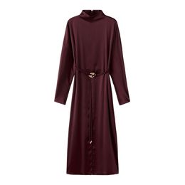 Mango Kleid 'Susi2' Damen Gr&ouml;&szlig;e 44 dunkelrot Winterkleid