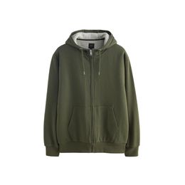 next Sweatjacke Herren Gr&ouml;&szlig;e XS oliv / wei&szlig;
