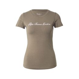 Pepe Jeans T-Shirt 'SENA' Damen Gr&ouml;&szlig;e M oliv / wei&szlig;
