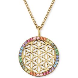 Engelsrufer Kette mit Anh&auml;nger 'Lebensblume' Damen Gr&ouml;&szlig;e One Size gold / mischfarben