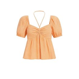 For You Moda Bluse Damen Gr&ouml;&szlig;e XL orange / wei&szlig;