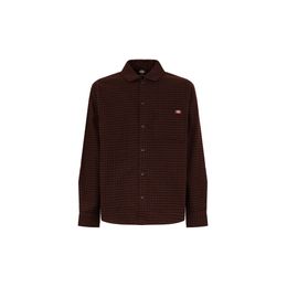 Dickies Hemd 'Hendersonville' Herren Gr&ouml;&szlig;e XL braun / anthrazit / dunkelrot