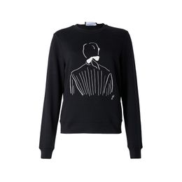 K by KARL LAGERFELD Karl Lagerfeld Sweatshirt 'Karl Lagerfeld x Jorge Parra' Damen Gr&ouml;&szlig;e XL schwarz / wei&szlig;