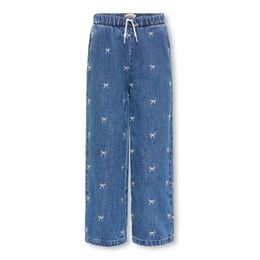 Only Mini Jeans 'KMGPIERCE' M&auml;dchen Gr&ouml;&szlig;e 104 blau / wei&szlig;