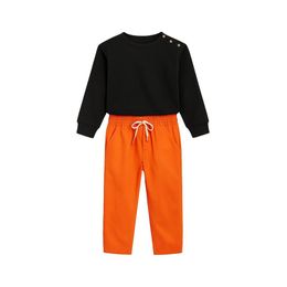 For You Moda Set Mädchen Größe 152/164 orange / schwarz / weiß
