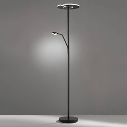 Fischer und Honsel LED-Stehleuchte Dent, schwarz, 180 cm, CCT, 2-flammig