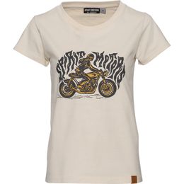Spirit Motors Racing Ruby Damen T-Shirt creme weiß XL - Motorradbekleidung - Freizeitbekleidung - T-Shirts