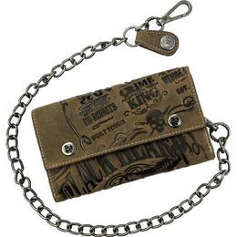JACK'S INN 54 Jack's Inn 54 Börse quer mit Kette "Black Brandy" vintage braun - Motorradzubehör - Geschenkideen - Motorrad Geldbörsen