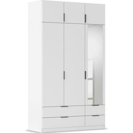 Kleiderschrank Rauch "Drehtürenschrank Schrank Garderobe Ankleide Schlafzimmer LAGOA", alpinweiß, B:136cm H:235cm T:54cm, Holzwerkstoff, Schränke, geräumige Schubladen, 3 Breiten, optional mit Aufsatz MADE IN GERMANY