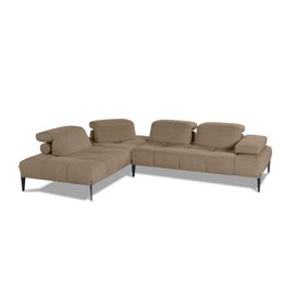 Ecksofa Calia italia, B:300cm H:77cm T:224cmkamel, Wohnzimmer, Sofas, "Skyline, Made in Italy, Design-Sofa, L-Form, mit Sitztiefenverstellung",