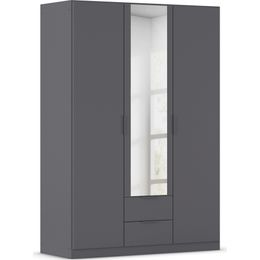 Kleiderschrank Rauch "Drehtürenschrank Schrank Garderobe Ankleide Schlafzimmer LAGOA", graumetallic, B:136cm H:197cm T:54cm, Holzwerkstoff, Schränke, geräumige Schubladen, 3 Breiten, optional mit Aufsatz MADE IN GERMANY