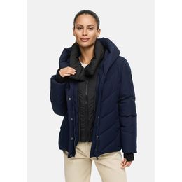 Winterjacke Marikoo "Nadiraa", Damen, Gr. L, blau (navy), Obermaterial: 100% Polyester; Futter: 100% Polyester; Wattierung: 100% Polyester; Ärmelfutter: 100% Polyester, Jacken, 2-in-1 Funktion Herausnehmbare Polyester-Innenteil