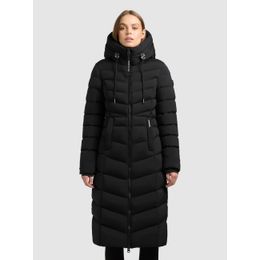 Steppmantel Khujo "INGRAM5", Damen, Gr. XXL (44), schwarz, Steppware, Obermaterial: 100% Polyester. Futter: 100% Nylon. Wattierung: 100% Polyester, unifarben, wadenlang, elastischer Bund, Mäntel, Topseller