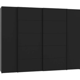 Dreh-/Schwebetürenschrank FORTE "Narago, OTTOs Choice, TOPSELLER, mittlere Paneele farblich wechselbar", schwarz-weiß (schwarz, weiß), B:270,3cm H:210cm T:61cm, Schränke, gestalte die Schwebetüren einfarbig oder 2 farbig, Made in Europe, Topseller